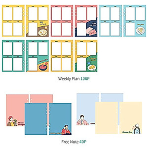 Monolike A5 FALL IN NEWTRO Diary Set, Tennis - Academic Planner Weekly & Monthly Planner with PVC Cover, Zipper bag, Sticker