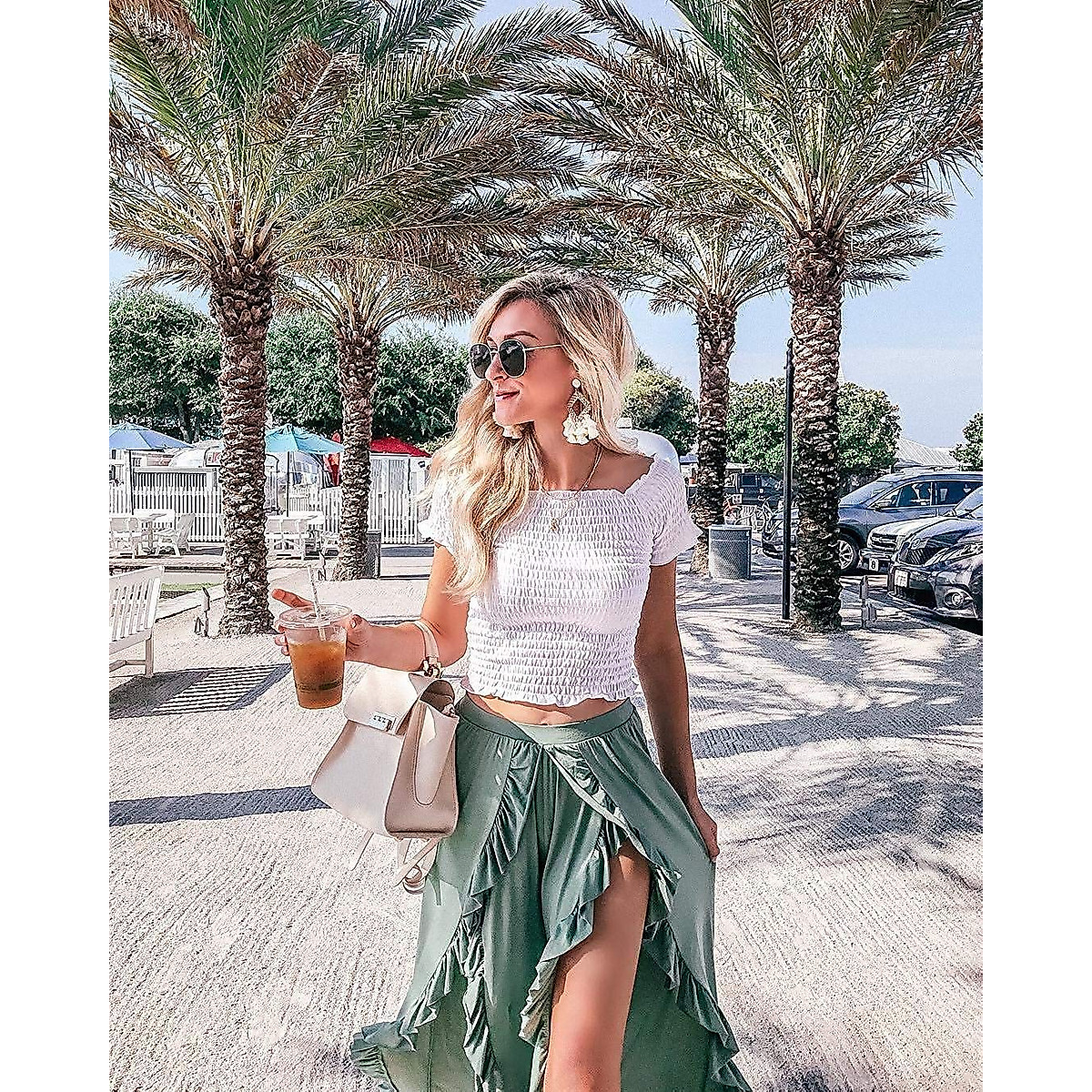 WFYOU Rattan Tassel Earrings for Women Bohemian Statement Handmade Woven Drop Dangle Earrings