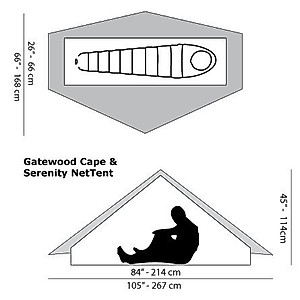 Six Moon Designs Gatewood Cape - 11 oz. - 1 Person Ultralight Tarp/Cape (Gray) Packs Small. The ONLY Poncho-Style Tarp to Provide Complete 360° Protection.
