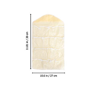 Cabilock 3pcs16 Bathroom Hanging Clear Bag Back Living Grey Mesh Shelf Bags Shoe with Pockets Organizer Over Large Sock Dormitory Room, Bedroom Grey, Home Rack Socks Tidy Bra Door: Hanger