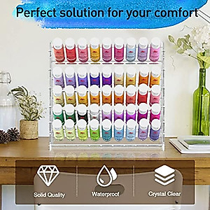 Acrylic Paint Organizer, Paint Rack Stand for 45 Bottles of Paints, Craft Paint Storage, Paint Rack Stand Pigment Organizer Holder Ink Bottle Stands, 2 oz Paint Rack Display Storage Oranizer
