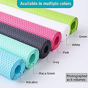 Wkae 6 rolls EVA Refrigerator Mats ，Washable Fridge Shelf Liners ，Non-Slip Can be Cut Drawers Table Kitchen Cupboard PlasticTable Placemats Non-Adhesive，59inch×17inch