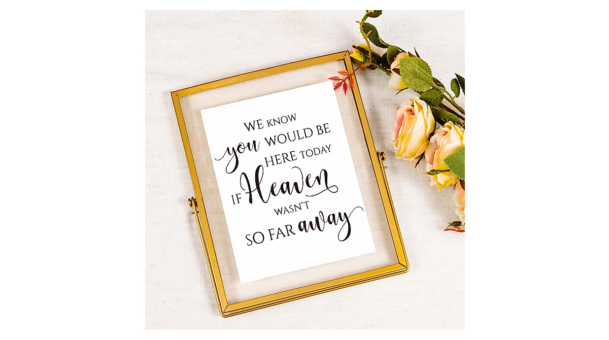 Elegant Gold Wedding Memorial Frame - Perfect for Centerpieces & Signs