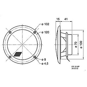Visaton FR10WP-4 Outdoor 4" Full-Range Speaker 4 Ohm Black