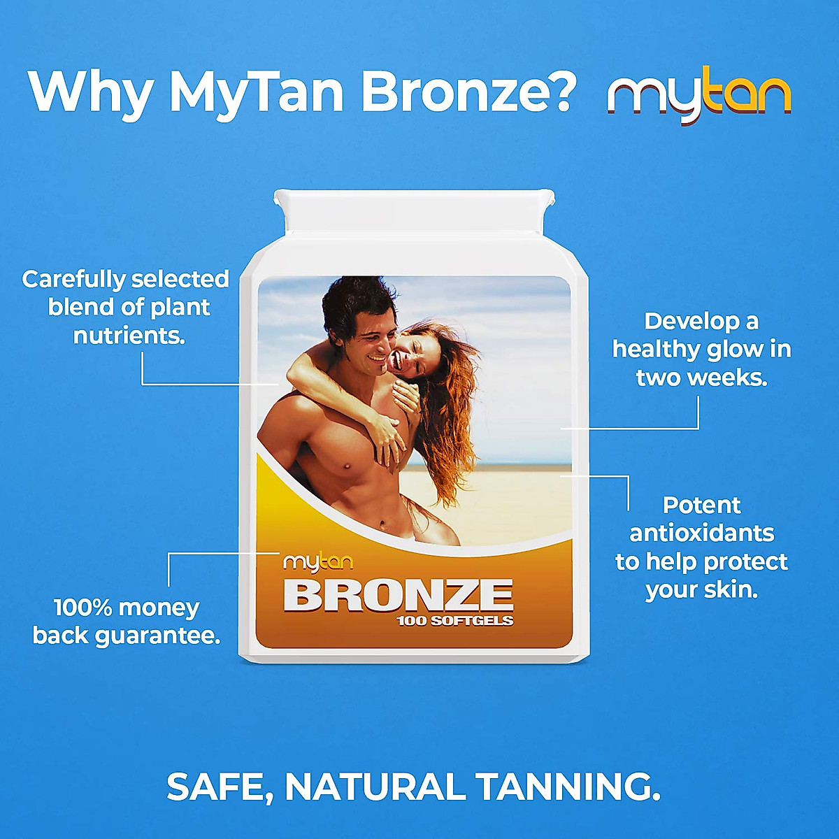 MyTan Ultimate Tanning Pack | Bronze & Boost Tanning Pills | Worldclass Sun Tan Pills | Tan Faster, Darker, Longer