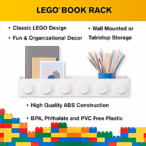 ROOM Copenhagen, Lego Book Rack - Decorative Floating Shelf Storage - White