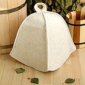 Sauna hat 2pcs, Russian Bath hat, Hat for Sauna, Sauna hat for Men, Sauna hat for Women, Wool 100%, Russian Sauna hat, Bath Accessories for Sauna on The Street Steam Room Made in Ukraine Grey, White