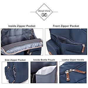 Baby Diaper Bags Backpack Designer for Dads Mom Twins Multi-function Large Tote (Dark Navy)