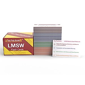 LMSW Exam Prep 2025-2026 Study Cards: ASWB Masters Social Work Review with Practice Test Questions [Full Color Cards]