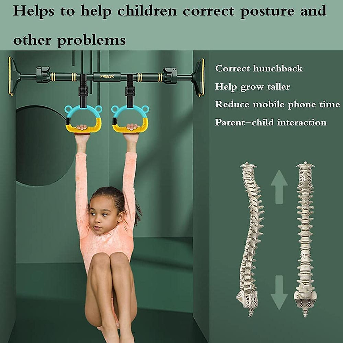 KDFJ Doorway Pull Up Bar, Wall Mount Pull Up Bar, Upper Body Home Gym Equipment, Strength Training Pull-up Bars, Adjustable Width-Black 116-145cm