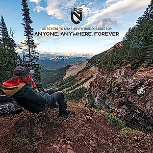 NEMO Moonlite Reclining Camp Chair | Portable Backpacking and Camping Chair with Adjustable and Foldable Options, Black Pearl