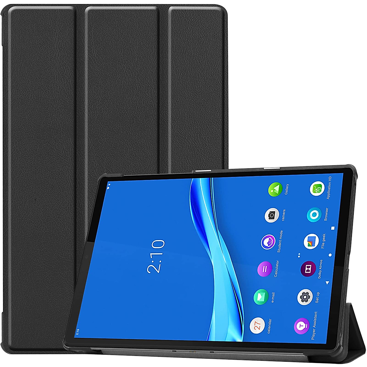 ProCase for Lenovo Tab K10 2021/M10 FHD Plus Case 10.3 Inch (2020 2nd Gen), Slim Smart Cover Stand Hard Shell Case for 10.3" Tab K10 TB-X6C6L TB-X6C6F TB-X6C6X/M10 Plus FHD TB-X606F TB-X606X –Black