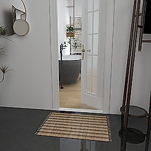 Eco Crave 2x3 Ft Small Jute Natural Area Rug, 100% Hand Woven Rug for Indoor Front Entrance Kitchen & Bathrooms, Low-Pile Floor Carpet, Premium Quality Home Decor.