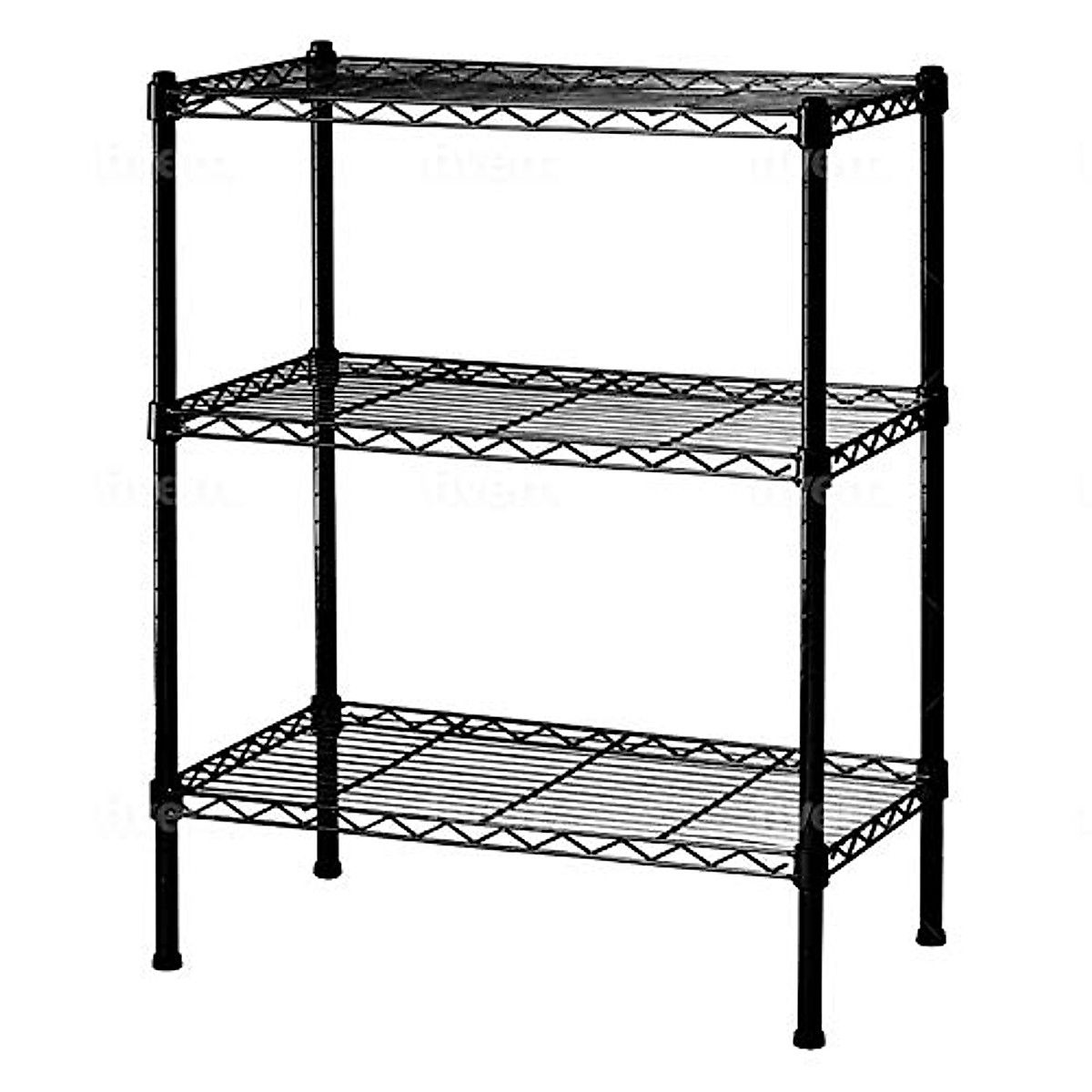 Juggernaut Storage Black 3-Tier Steel Wire Shelving Unit (24 in. W x 30 in. H x 14 in. D)
