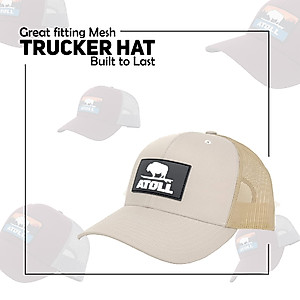 Atoll Trucker Hats Baseball Caps | 7 Hole Snapback Closure, Adjustable Strap, Breathable - One Size Fits Most SUP Co