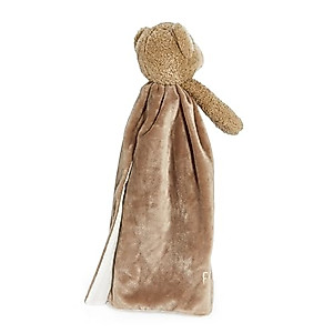 Bunnies By The Bay "The Bear" Buddy Blanket - 16" Stuffed Bear and Baby Security Blanket - Super Soft Velour with Satin Lining - Gray