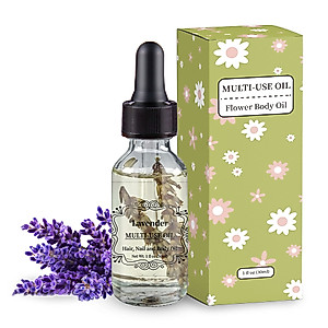 NP NATURES PHILOSOPHY Lavender Multi-Use Oil for Face, Body and Hair - Organic Plant Fragrant Essential Oil for Dry Skin, Scalp and Nails - 1 Fl Oz