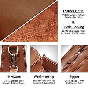 Crossbody Saddle Light Brown Camel Vegan Leather Bag Small Retro Satchel For Women Vintage Simple Handbag Faux Leather Casual Purse