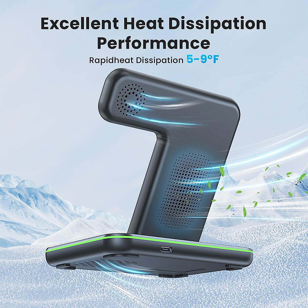 WAITIEE Wireless Charger 3 in 1, 15W Fast Charging Station for Apple iWatch 6/5/4/3/2/1,AirPods Pro,for iPhone14/13 Pro/Pro Max/12/11/X/Xr/Xs/8/Samsung Galaxy Phone Series (No Watch Charging Cable)