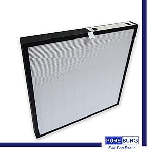 PUREBURG 1183050K True HEPA Replacement Filter Set Compatible with Whirlpool Whispure Whispure Pro 2000 WPPRO2000 Series Air Purifiers,H13 Activated Carbon