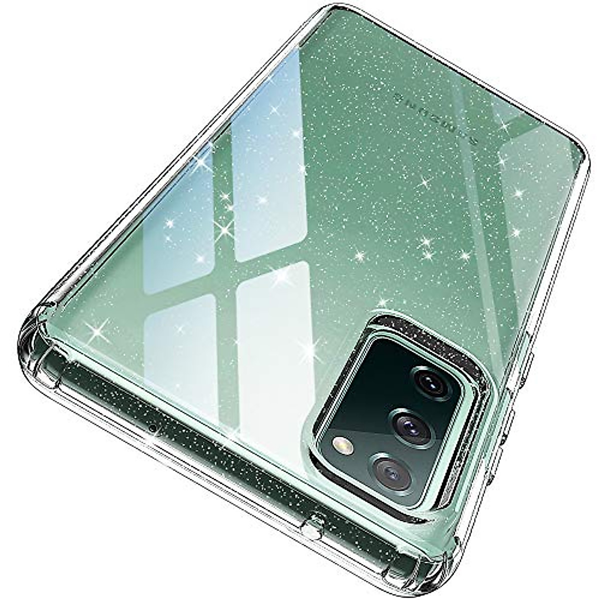 ANNSD Galaxy S20 Fe Case（5G）,Glitter Clear Sparkly Bling Slim Flexible TPU Shock Absorption Rubber Full Body Protective Cover for Samsung Galaxy S20 Fe Case (6.5" Display) 2020(Bling)