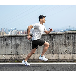 BGOWATU Men's Athletic Hiking Shorts Stretch Quick Dry Sports Gym Shorts with Zipper Pockets for Fishing Travel Black M