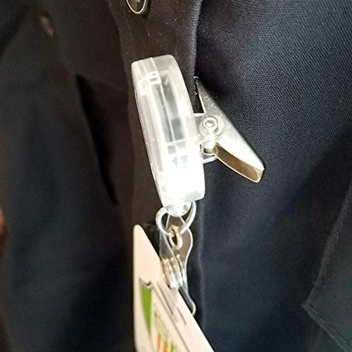 25 Pack - Premium Clear (Translucent) Retractable Badge Reels with Alligator Swivel Clip on Back by Specialist ID (Translucent Clear)