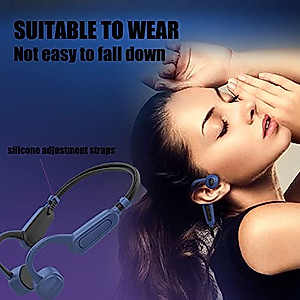 ESSONIO Swimming Headphones Bone Conduction Headphones Bluetooth IPX8 Waterproof Headphones for Swimming Open Ear Headphones with 32G Memory (Black)