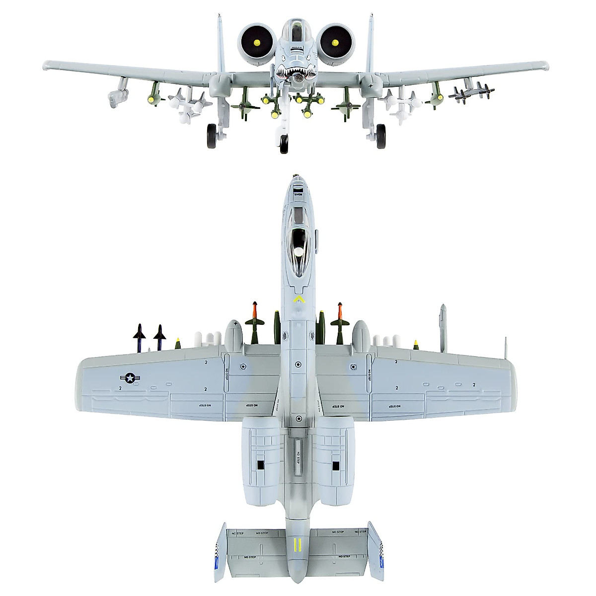 Busyflies Fighter Jet Model 1:100 A-10 Thunderbolt II Warthog Attack Fighter Plane Model Diecast Military Airplane Model for Collection and Gift(A-10)