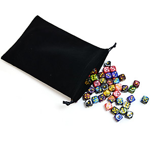Smartdealspro 100-Pack Two Color Round Angle Six Sided Dice Die with Free Pouch for Tenzi, Farkle, Yahtzee, Bunco or Teaching Math (12mm)