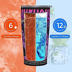 LAZHANG Amy Music Winehouse Stainless Steel Insulated Car Sippy Cup With Lid Travel Mug for Cold Hot 20 oz