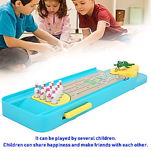 LZKW Children Toy, Mini Bowling Playset Mini Bowling Toy, Cartoon Bright Colors for Baby Kids(Fun Frog Bowling)