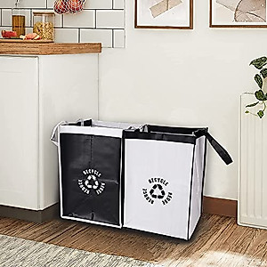 BeBesta Recycle Waste Bin Bags for Kitchen Home Trash Sorting Bins Organizer Waterproof Baskets Compartment Container