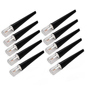 Liquid Bottle, 10pcs Eyelash Growth Liquid Bottle, Refillable Transparent Empty Eyeliner Tubes with Black Cover for Cosmetic 5ml