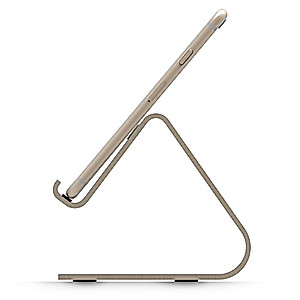 elago® M2 Stand [Champagne Gold] - [Premium Aluminum][Angled for Video Calls][Cable Management] - for all iPhones, Galaxy, and other Smartphones