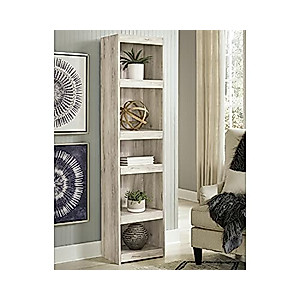 Signature Design by Ashley Bellaby Farmhouse Pier with 3 Adjustable Shelves, Whitewash