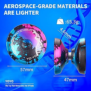 WATIEOBOO yoyo Professional Responsive Yoyo Bearing for Kids 8-12 Beginner Unresponsive Yo yo Bearing for Fingerspin yoyos Tricks with Yoyo Accessories-Dark Blue Pink