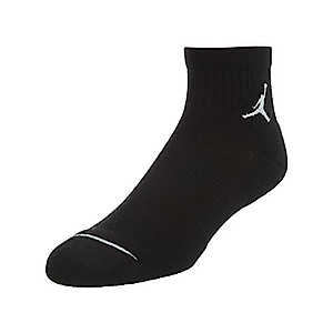 Jordan Mens Jumpman Quarter Socks M Black