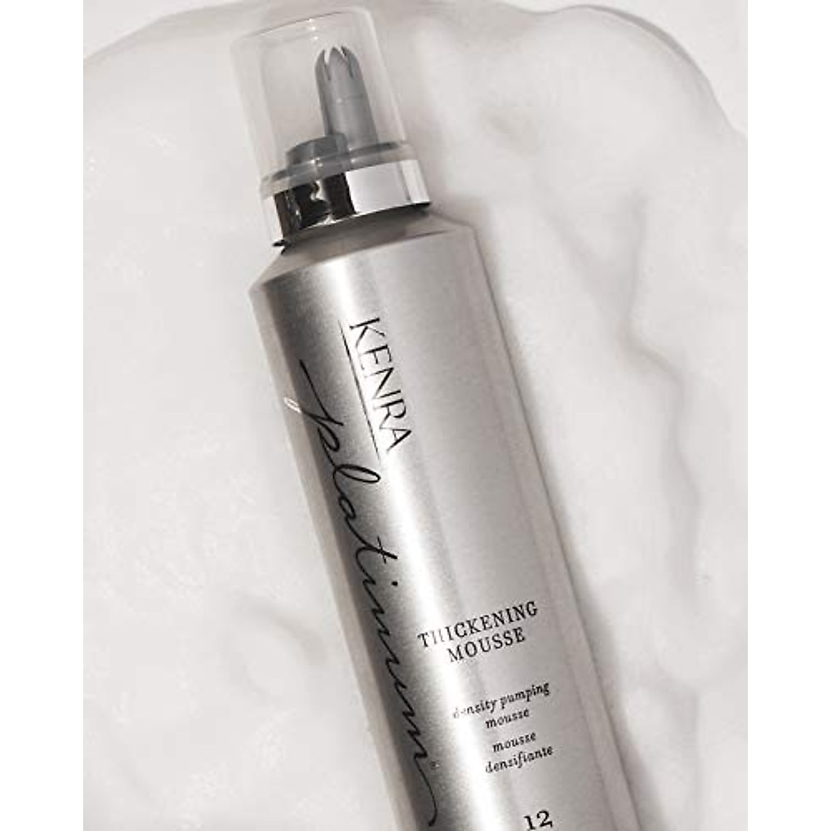 Kenra Platinum Thickening Mousse 12 | Volumizing Styler | Adds Fullness & Body | Humidity Protection Up To 48 hours | Desity Plumping up tp 150% | Thermal Protection | All Hair Types | 6.7 oz