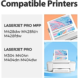 CF258A 58A Toner Cartridge with CHIP Remanufactured Toner Cartridge Replacement for HP 58A CF258A for Laserjet Pro M428fdw, M404n, M404dn, M428fdn (2 Black)