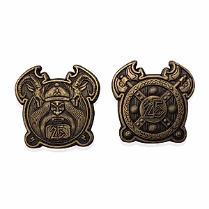 Norse Foundry Adventure Coins - A Set of 10 Metal Plated Novelty Coins in Vikings Style - Perfect for Any Roleplaying Game (RPG) or LARP Session