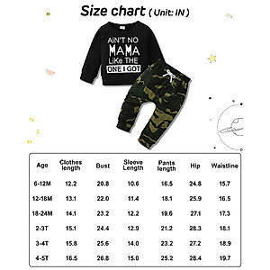 YALLET 18-24 Months Baby Boy Clothes Toddler Fall Winter Outfit Letter Print Long Sleeve Clothing 2PC Infant Hoodie Sweatshirts + Pants Set, Black