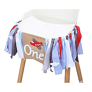 Airplane Birthday Banner for 1St Birthday – First Birthday Decor for Airplane Banner,Airplane Birthday Party for for Photo Booth Props,Best Party Supplies and Gift