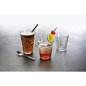 Duralex Prisme Clear Tempered Glass, 6 Count (Pack of 1)