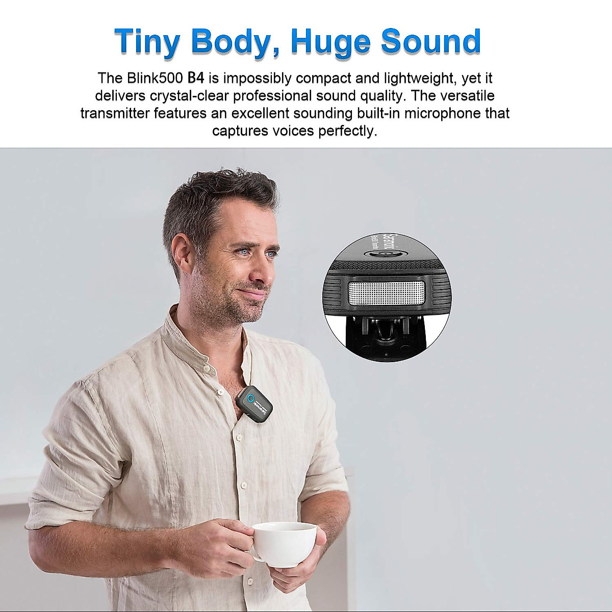 Saramonic Microphones Blink 500 B4 (TX+TX+RXDi), Dual-Channel Wireless Lavalier Microphone System for iPhone iOS Devices- Great for Vlogging, Filming, Recording, Live Stream