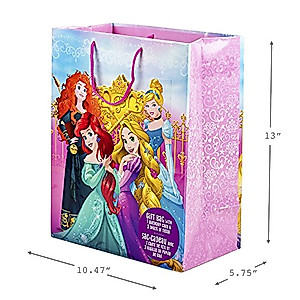 Hallmark 13" Large Gift Bag with Birthday Card and Tissue Paper (Disney Princesses)