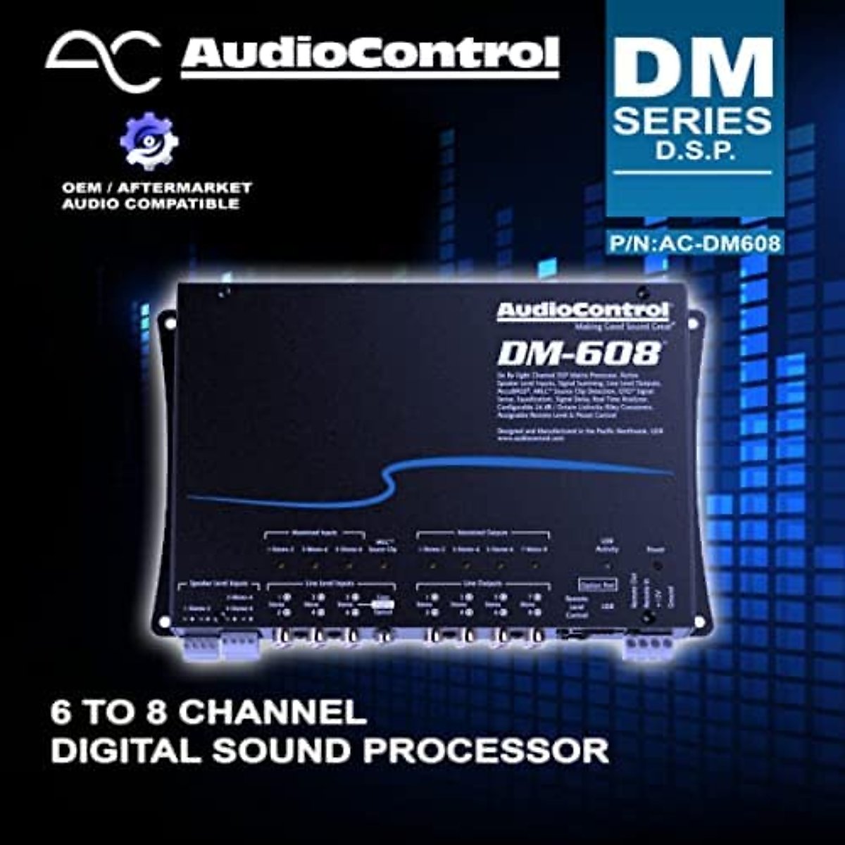 AudioControl DM-608 6 by 8 Channel Matrix Digital Signal Processor