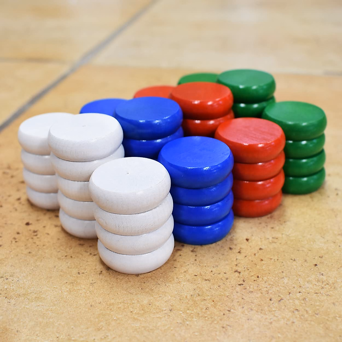 4 Player Crokinole Disc Party Pack (52 Large Discs - 1 1/4 Inch Diameter (3.2cm))