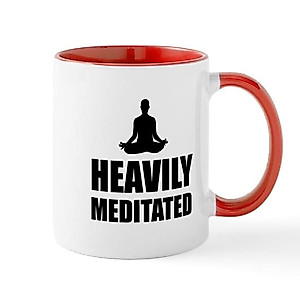 CafePress Heavily Meditated Mugs Ceramic Coffee Mug, Tea Cup 11 oz