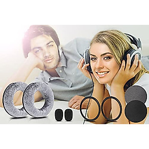 LTYIVABHTTW Earpads Compatible with DT 770 Pro, DT 880 Pro, DT 990 Pro, DT 1770 Pro, MMX 300, DT 1990 Pro, DT 177X, T 90 Headphones (Silver Grey Velour)